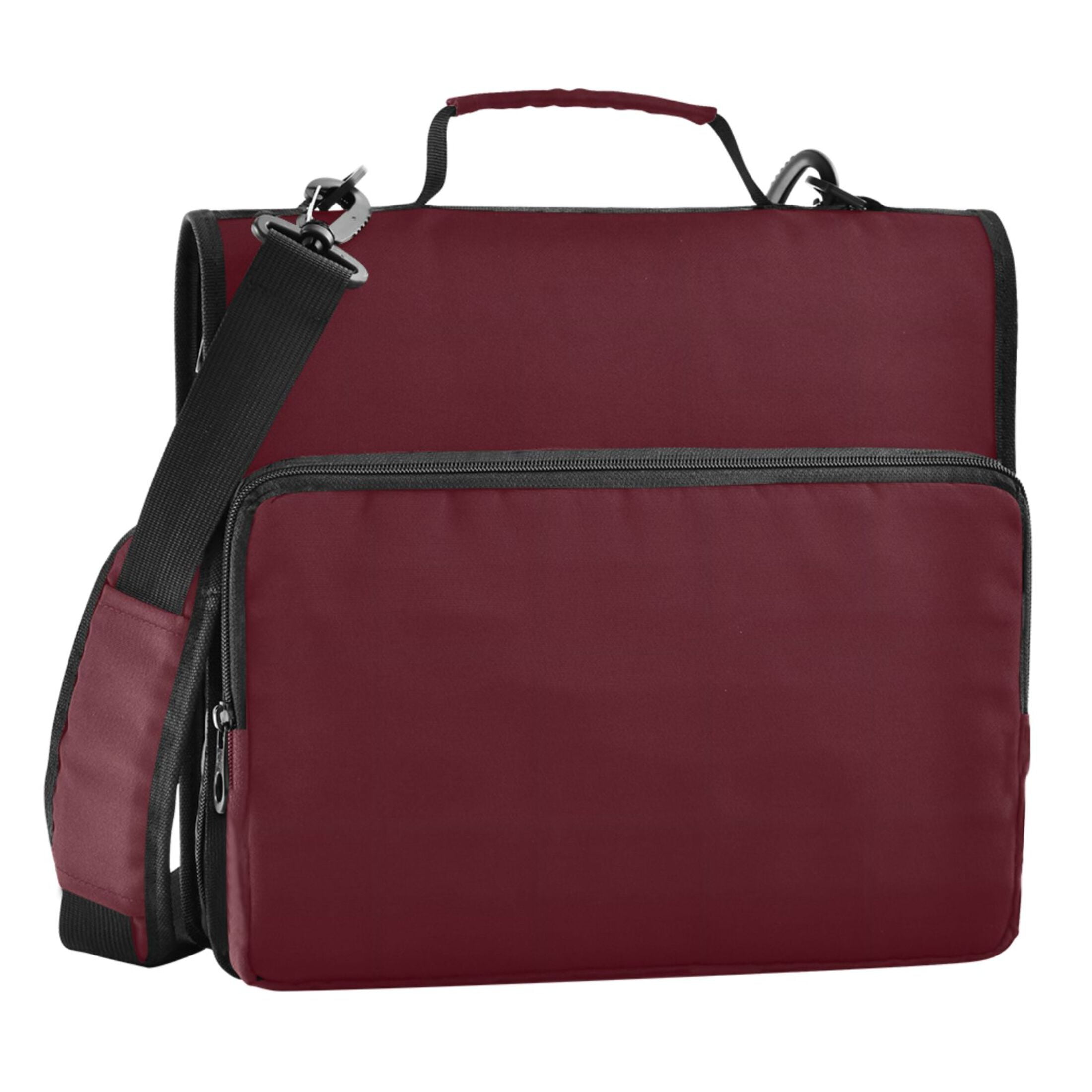 ALAZA Zipper Binder Dark Red 3 Ring Trapper Keeper File Folder ...