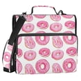 ALAZA Zipper Binder Donut Pattern 2 in 3 Ring Trapper Keeper 500 Sheet ...