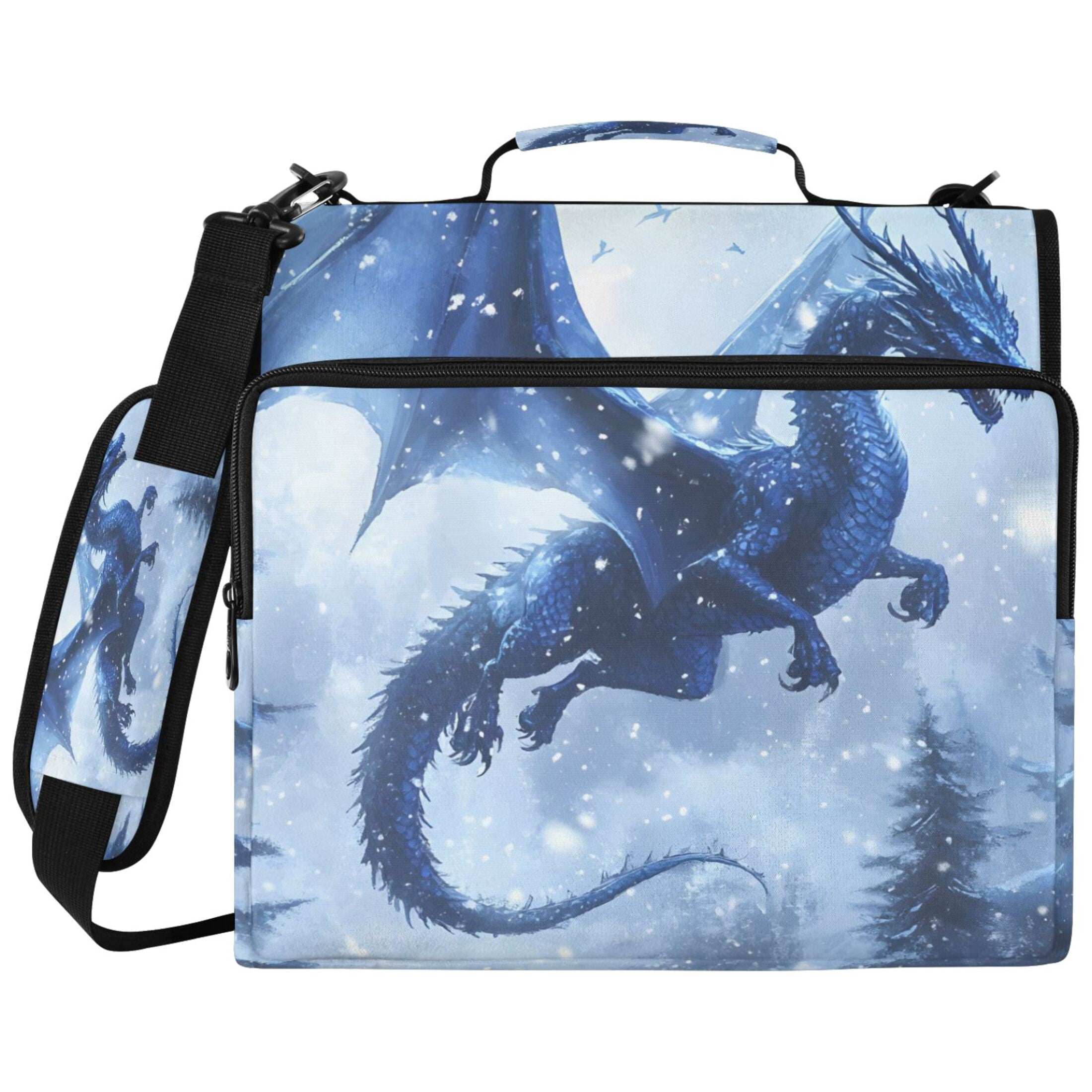 ALAZA Zipper Binder Dragon Flying in Winter Pattern 2 inch 3 Ring 500 ...