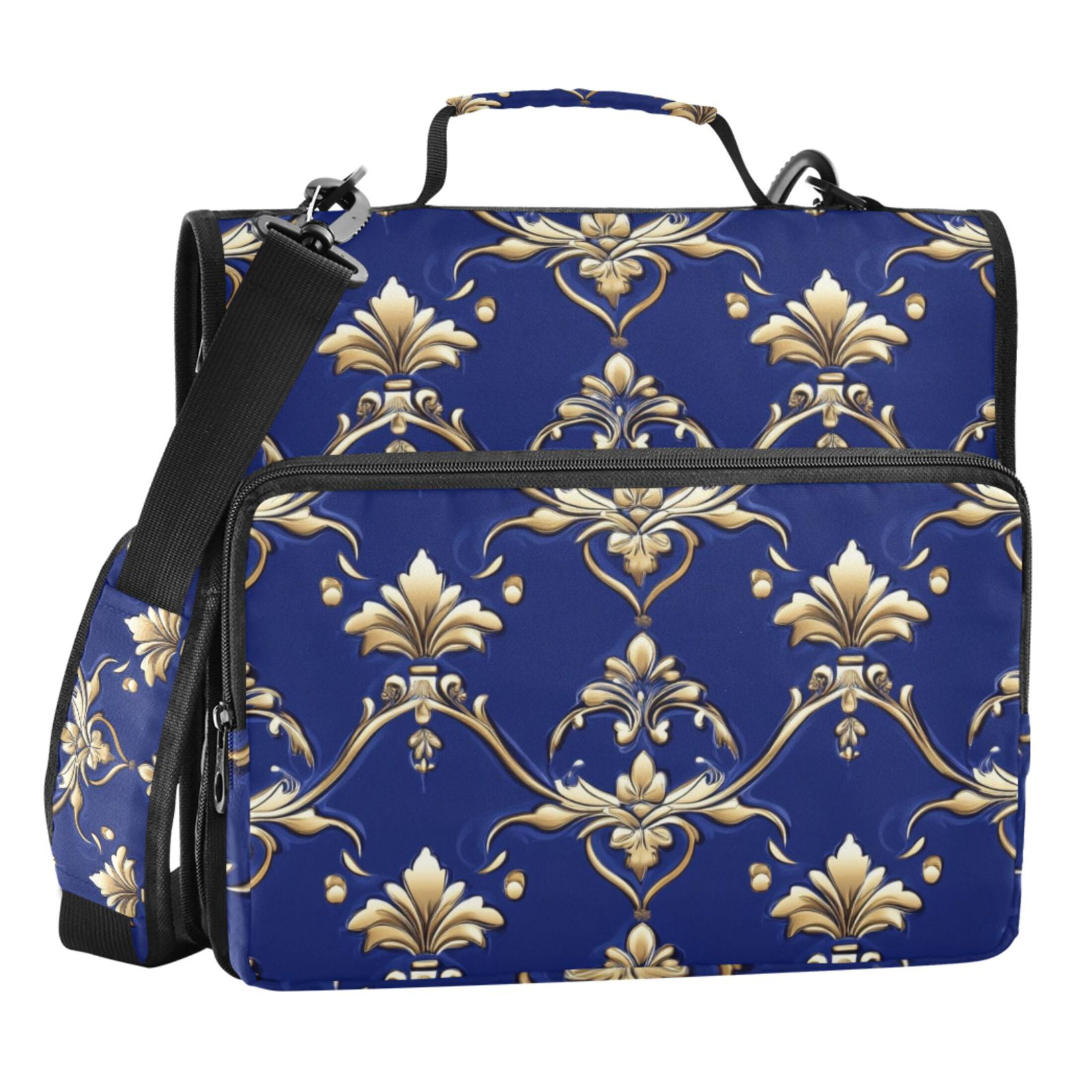 ALAZA Zipper Binder Ethnic Flower Pattern 3 Ring Trapper Keeper File ...