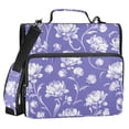 ALAZA Zipper Binder Flower Purple 2 in 3 Ring Trapper Keeper 500 Sheet ...