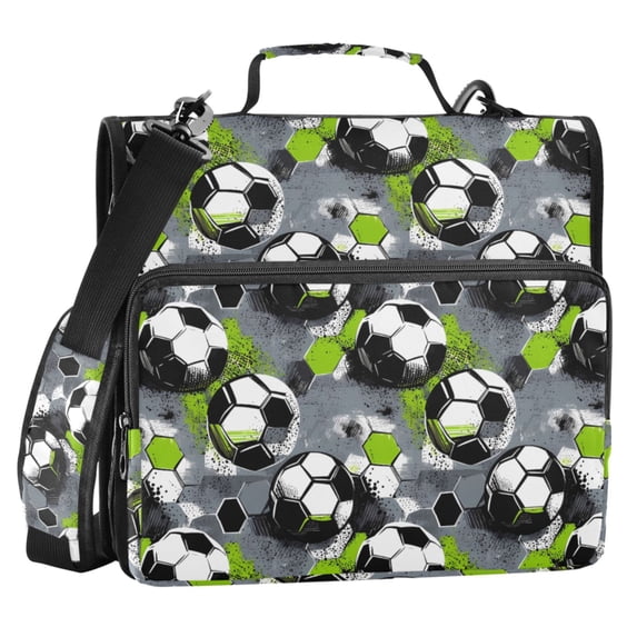 ALAZA Zipper Binder Football Artistic 2 in 3 Ring Trapper Keeper 500 ...