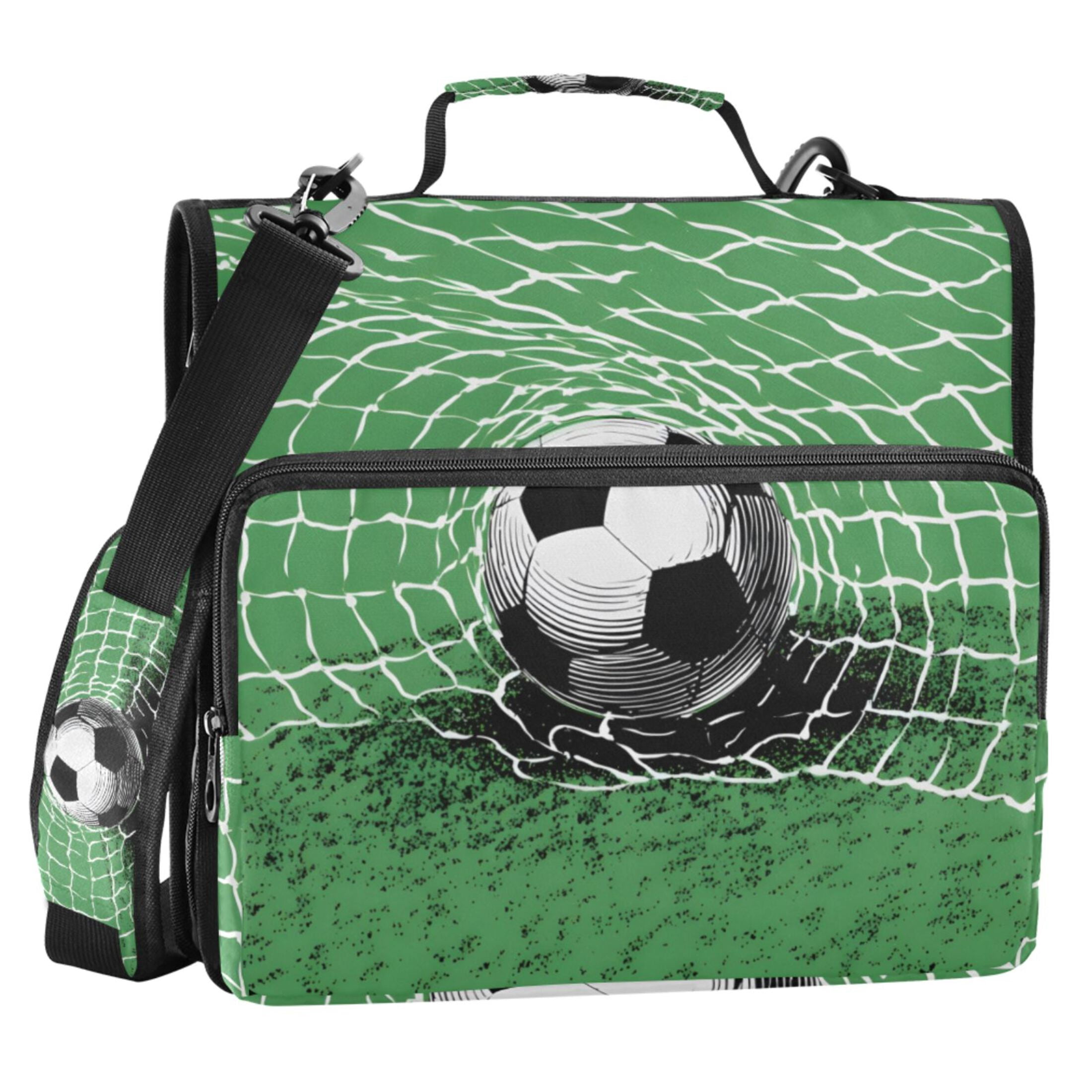 ALAZA Zipper Binder Football Soccer Ball 2 in 3 Ring Trapper Keeper 500 ...