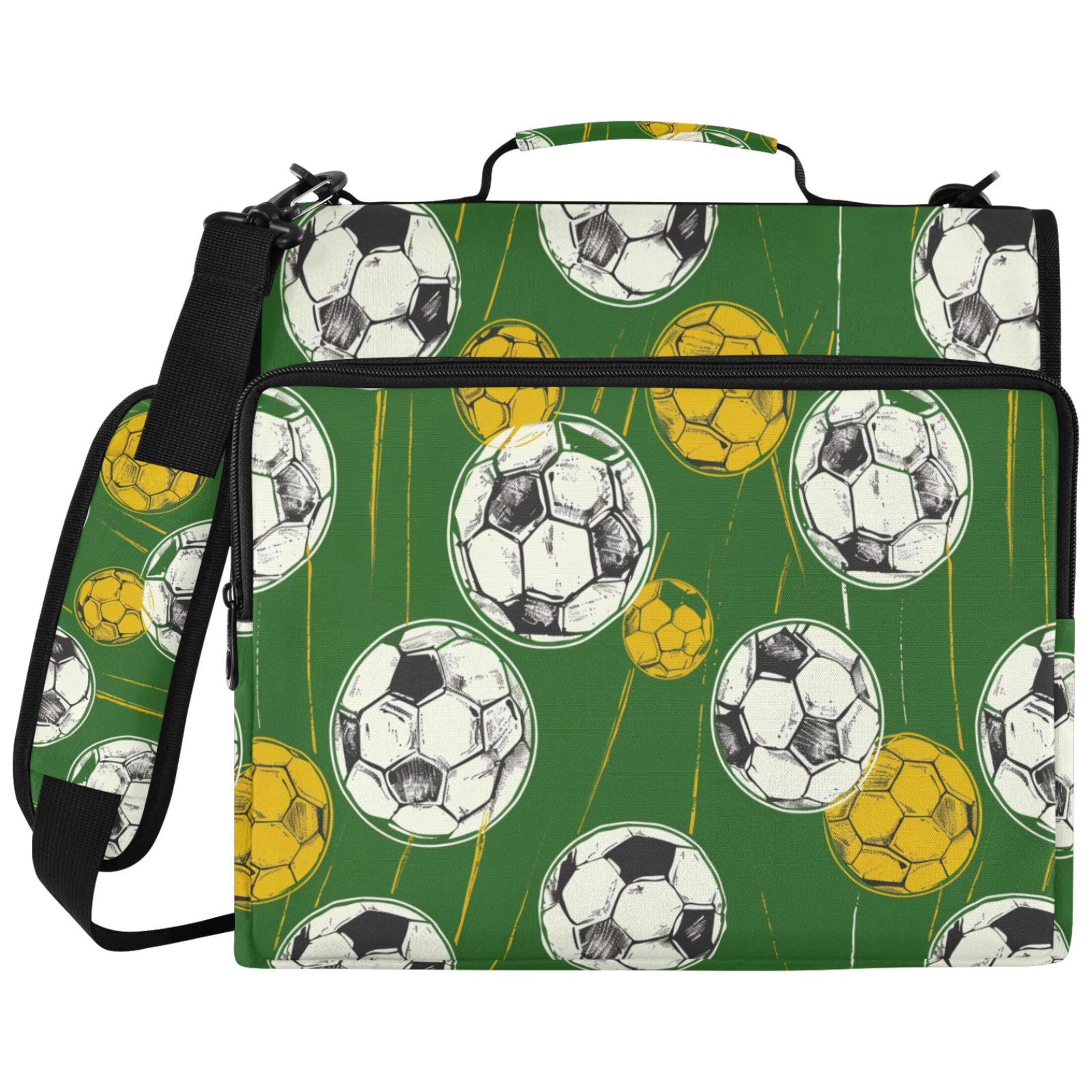 ALAZA Zipper Binder Football on Green Pattern 2 inch 3 Ring 500 Sheet ...