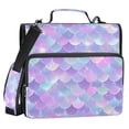 ALAZA Zipper Binder Gradient Fish Scales 2 in 3 Ring Trapper Keeper 500 ...