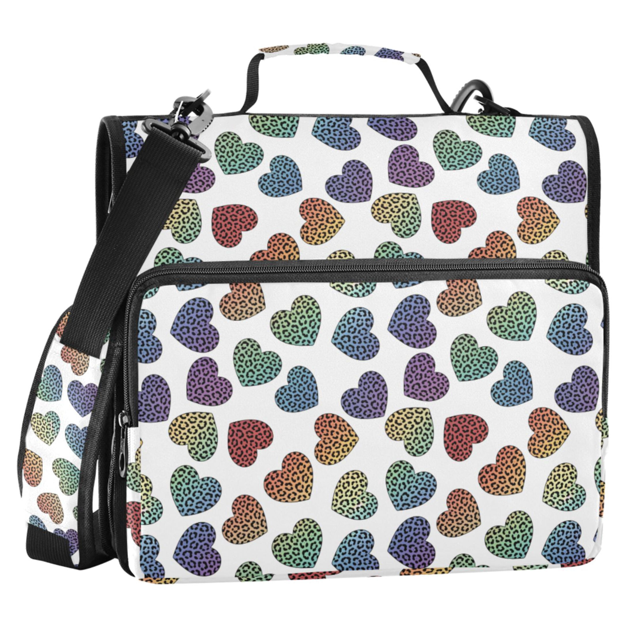 ALAZA Zipper Binder Gradient Love Hearts 2 in 3 Ring Trapper Keeper 500 ...