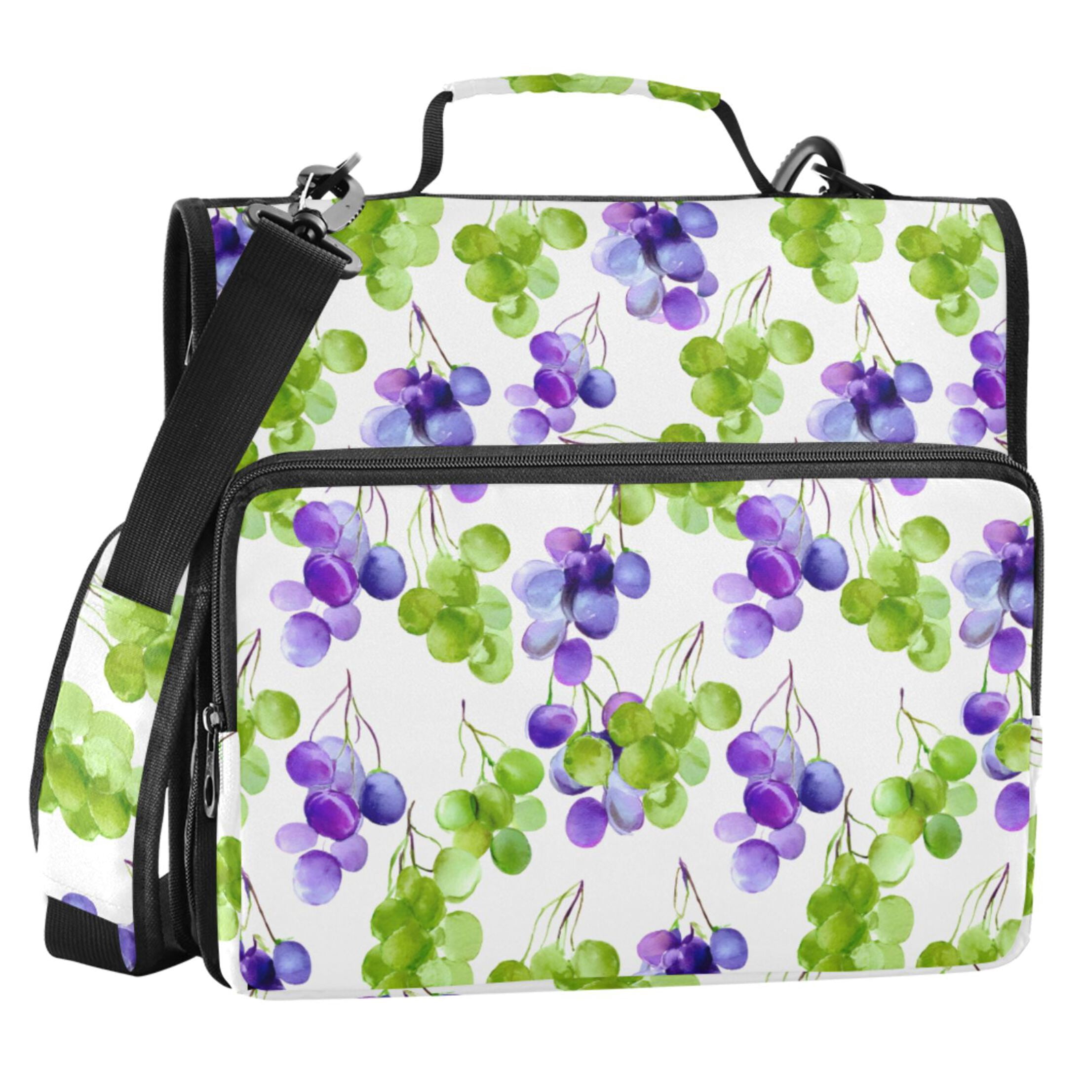 ALAZA Zipper Binder Grapes 2 in 3 Ring Trapper Keeper 500 Sheet ...