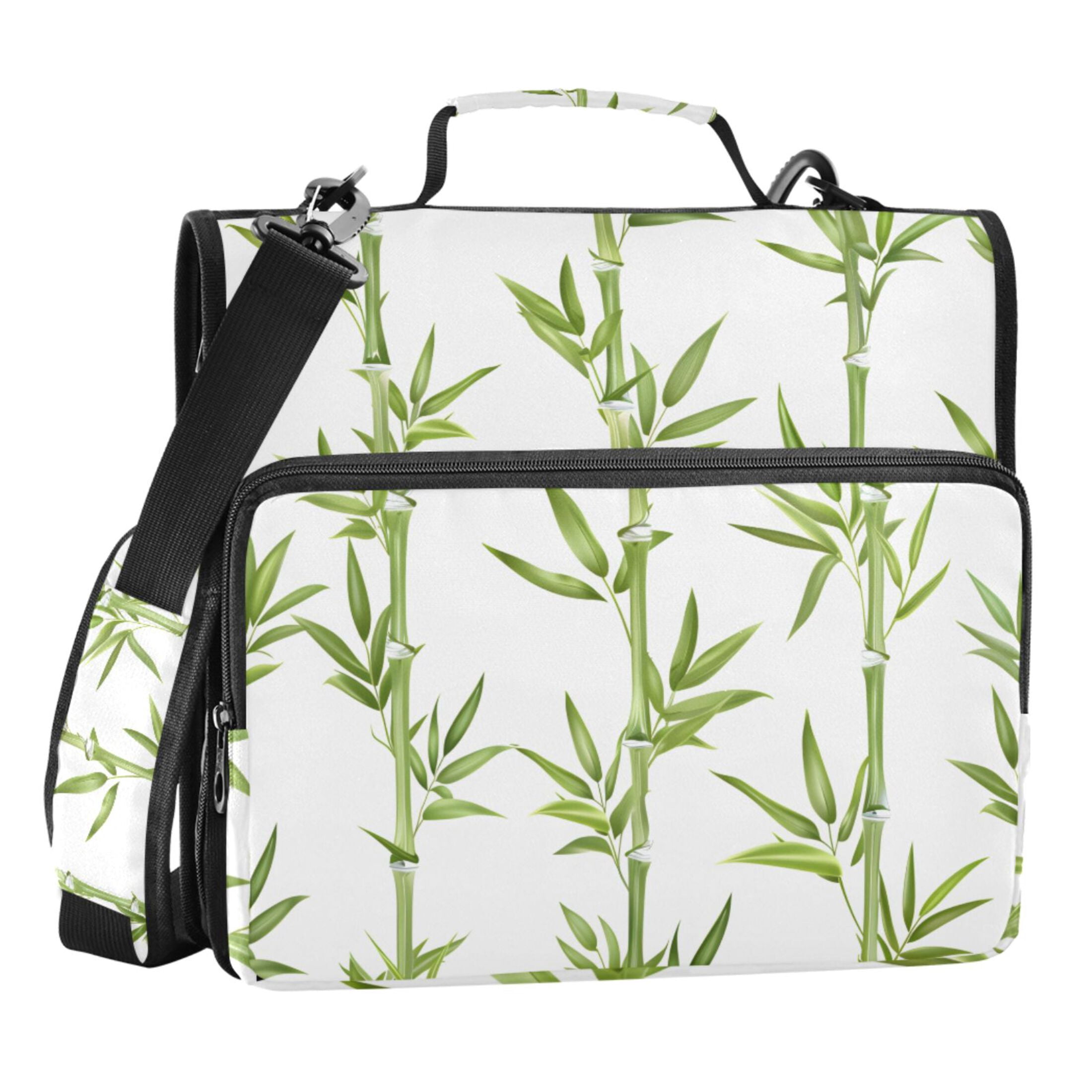 ALAZA Zipper Binder Green Leaves Print 3 Ring Trapper Keeper File ...