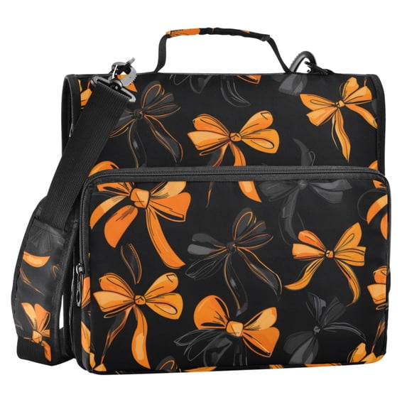 ALAZA Zipper Binder Halloween Bows 2 in 3 Ring Trapper Keeper 500 Sheet ...