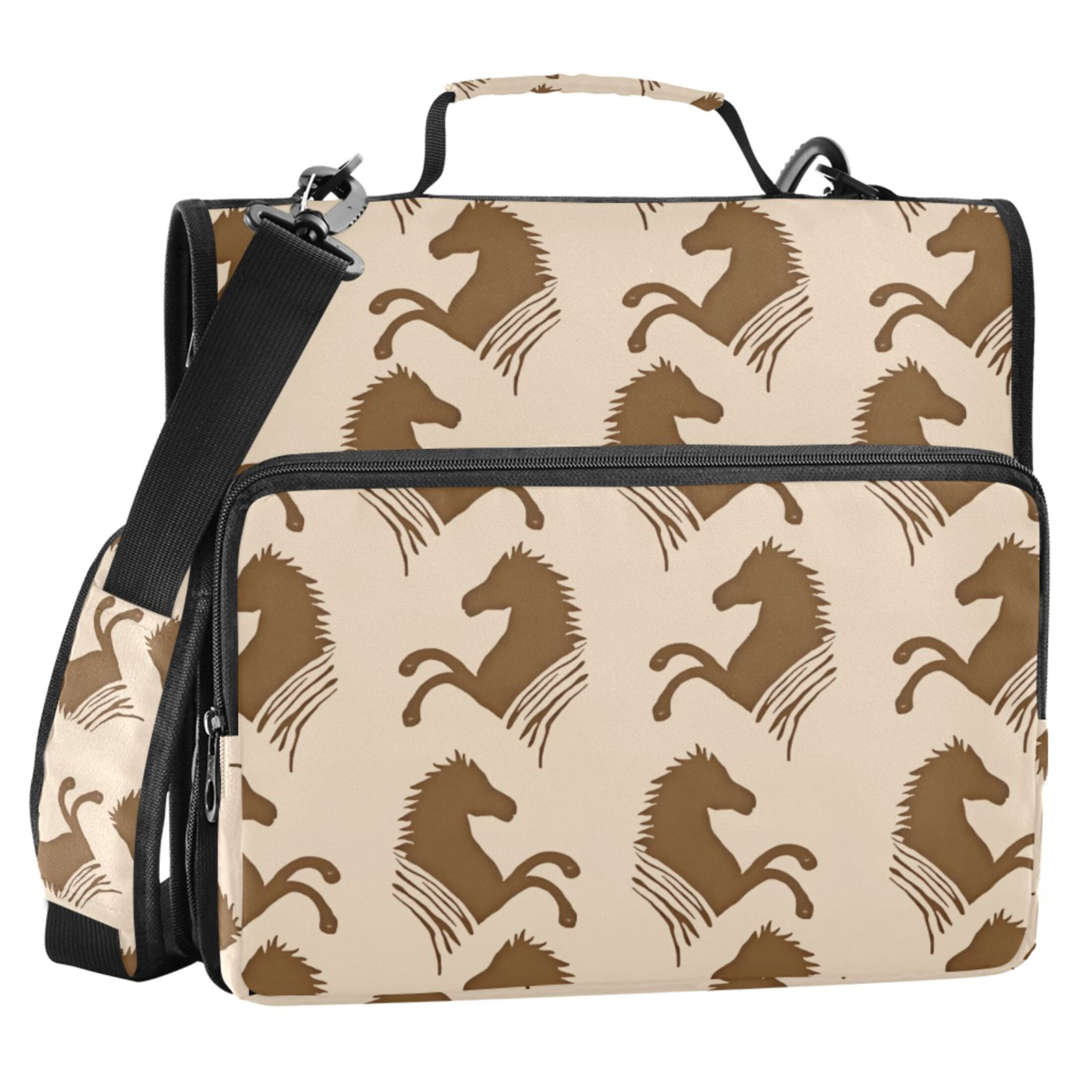 ALAZA Zipper Binder Horses 2 in 3 Ring Trapper Keeper 500 Sheet ...