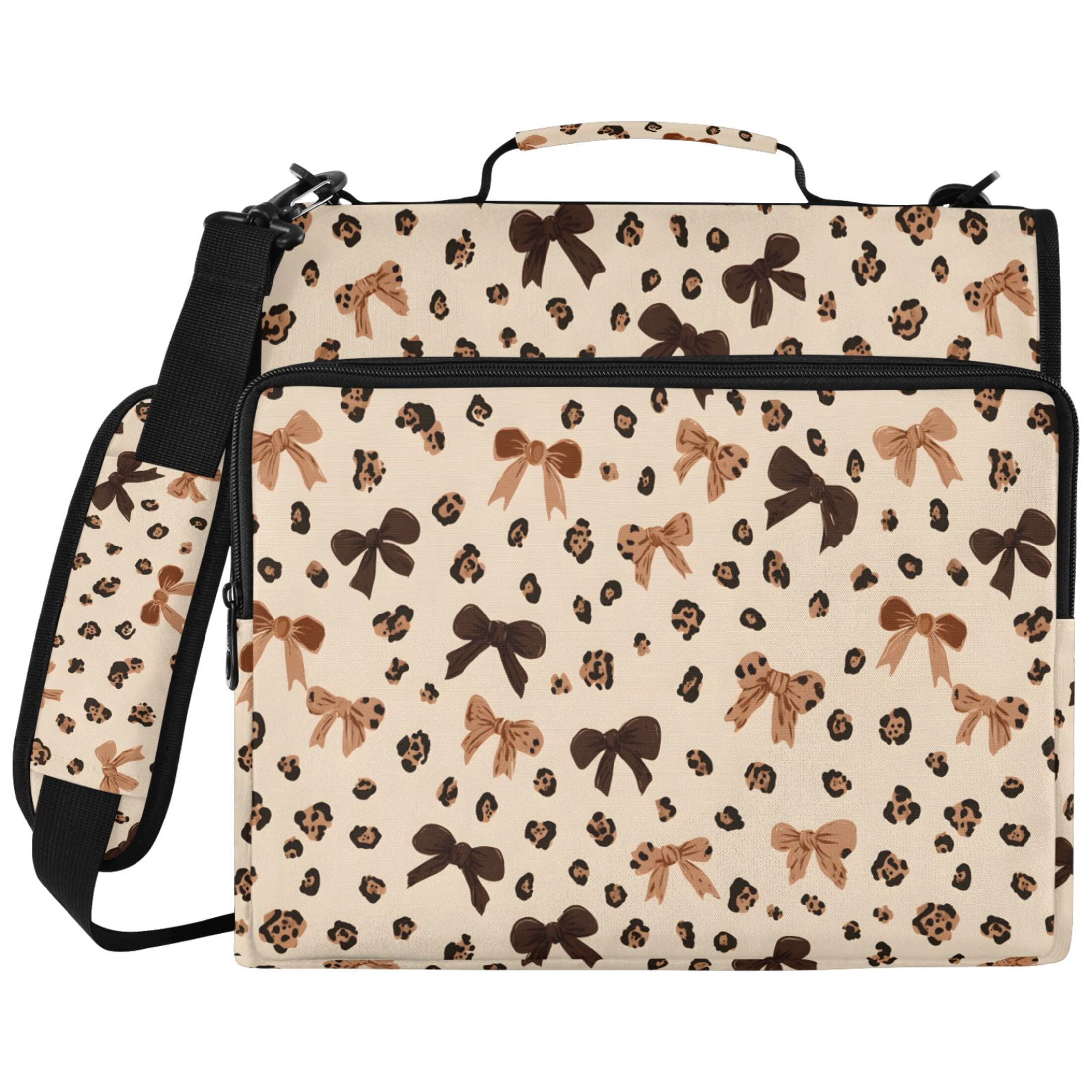 ALAZA Zipper Binder Leopard Bows Pattern 2 inch 3 Ring 500 Sheet ...