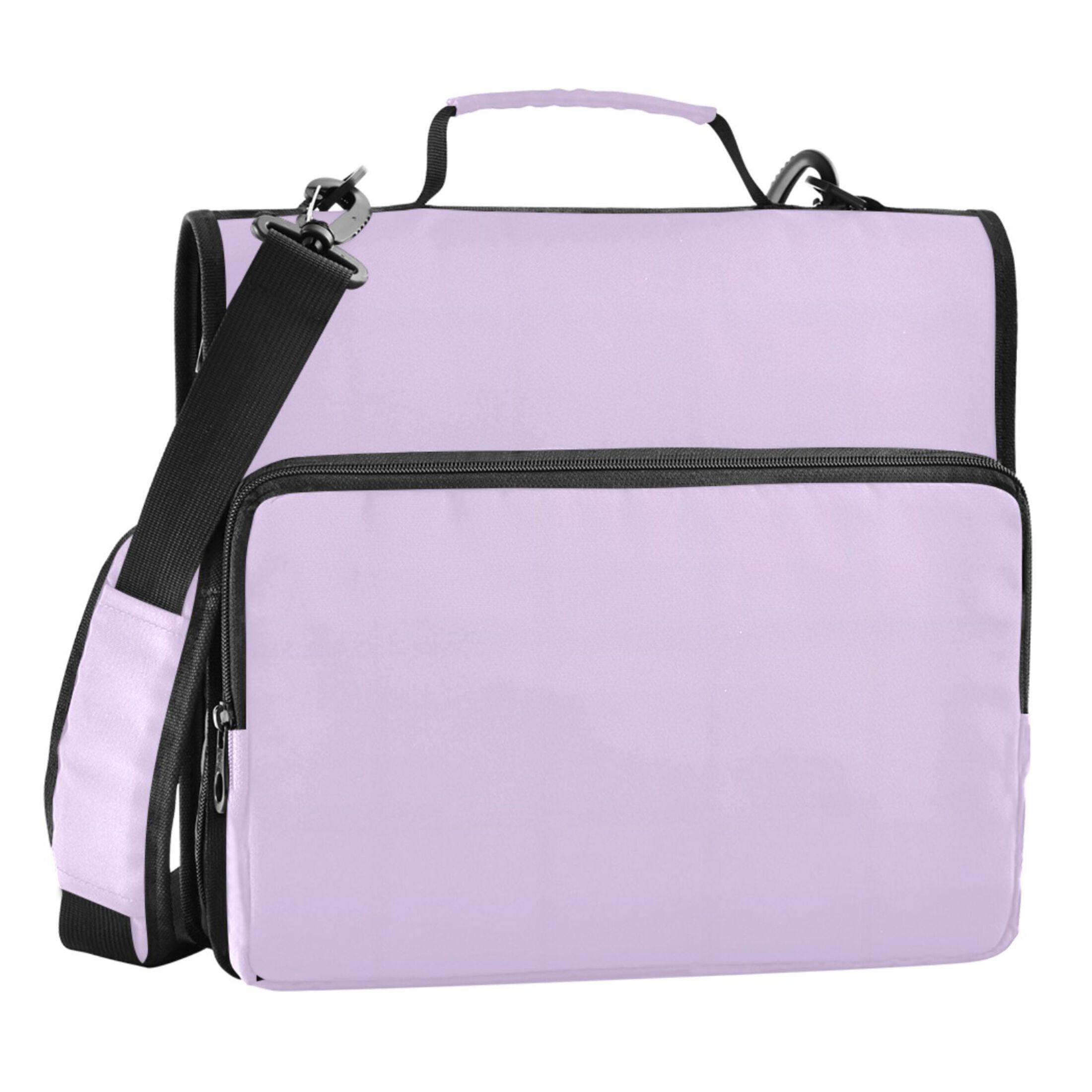 ALAZA Zipper Binder Light Purple Solid 3 Ring Trapper Keeper File ...