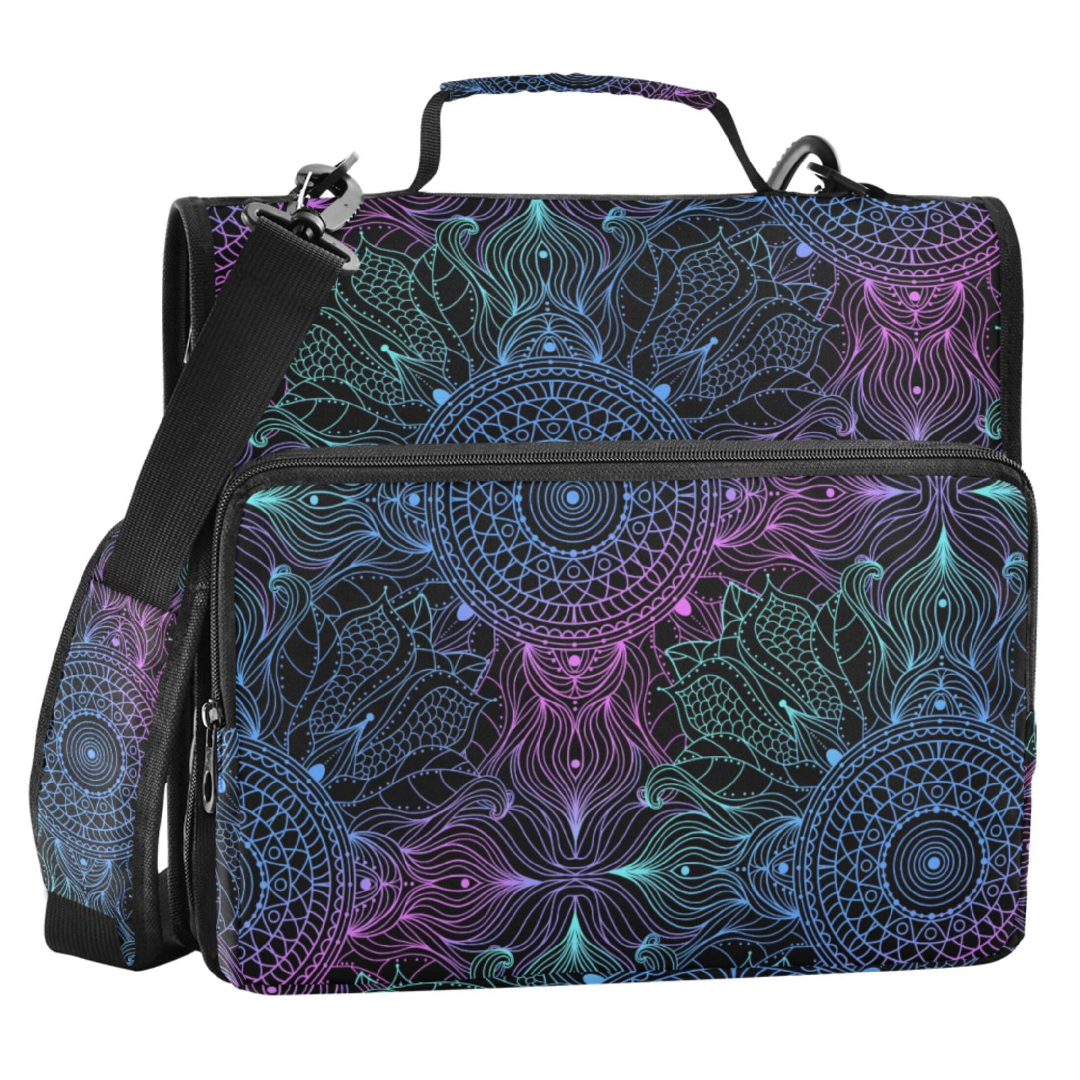 ALAZA Zipper Binder Mandala Artistic Ethnic 2 in 3 Ring Trapper Keeper ...
