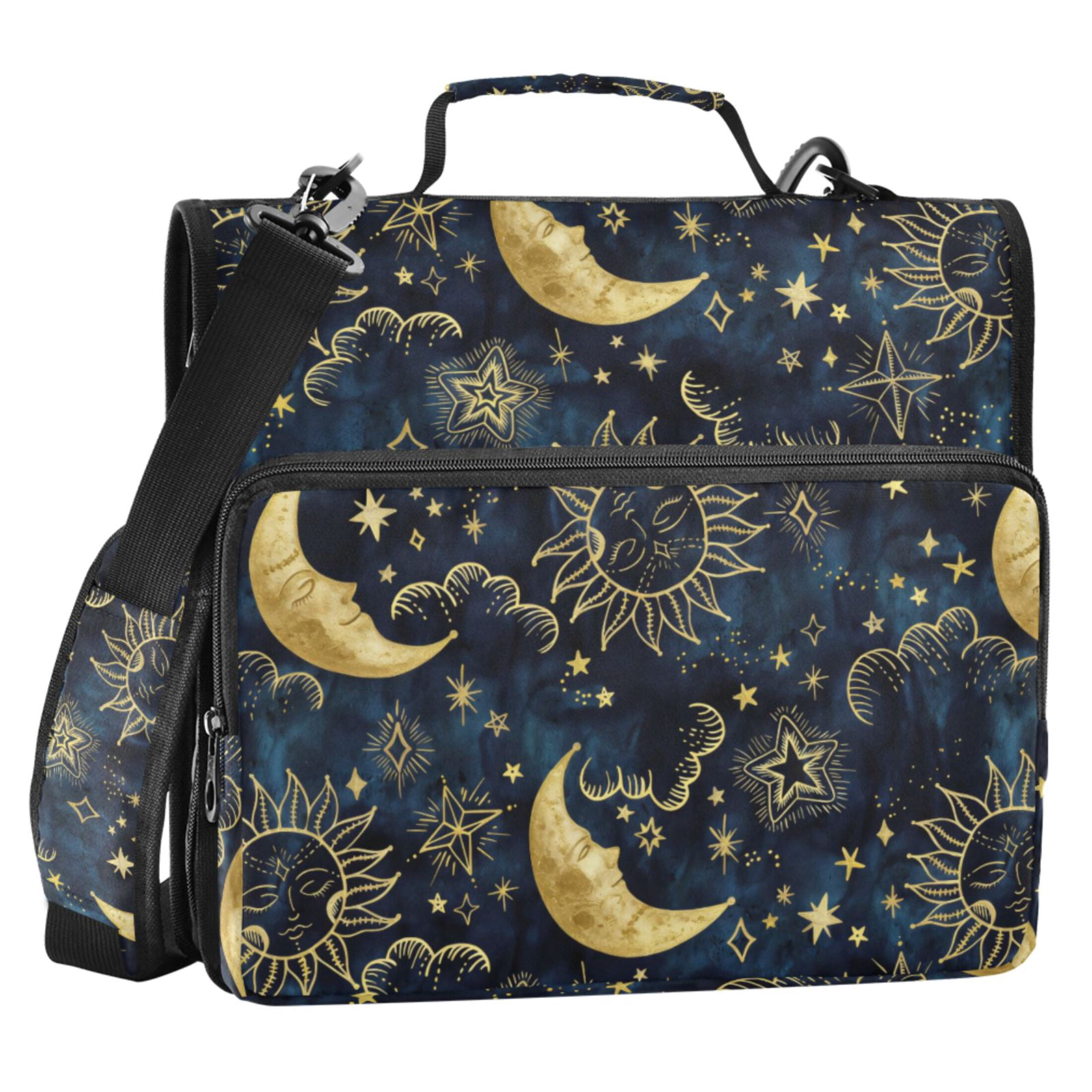 ALAZA Zipper Binder Moon Boho Cosmos Astrology 2 in 3 Ring Trapper ...