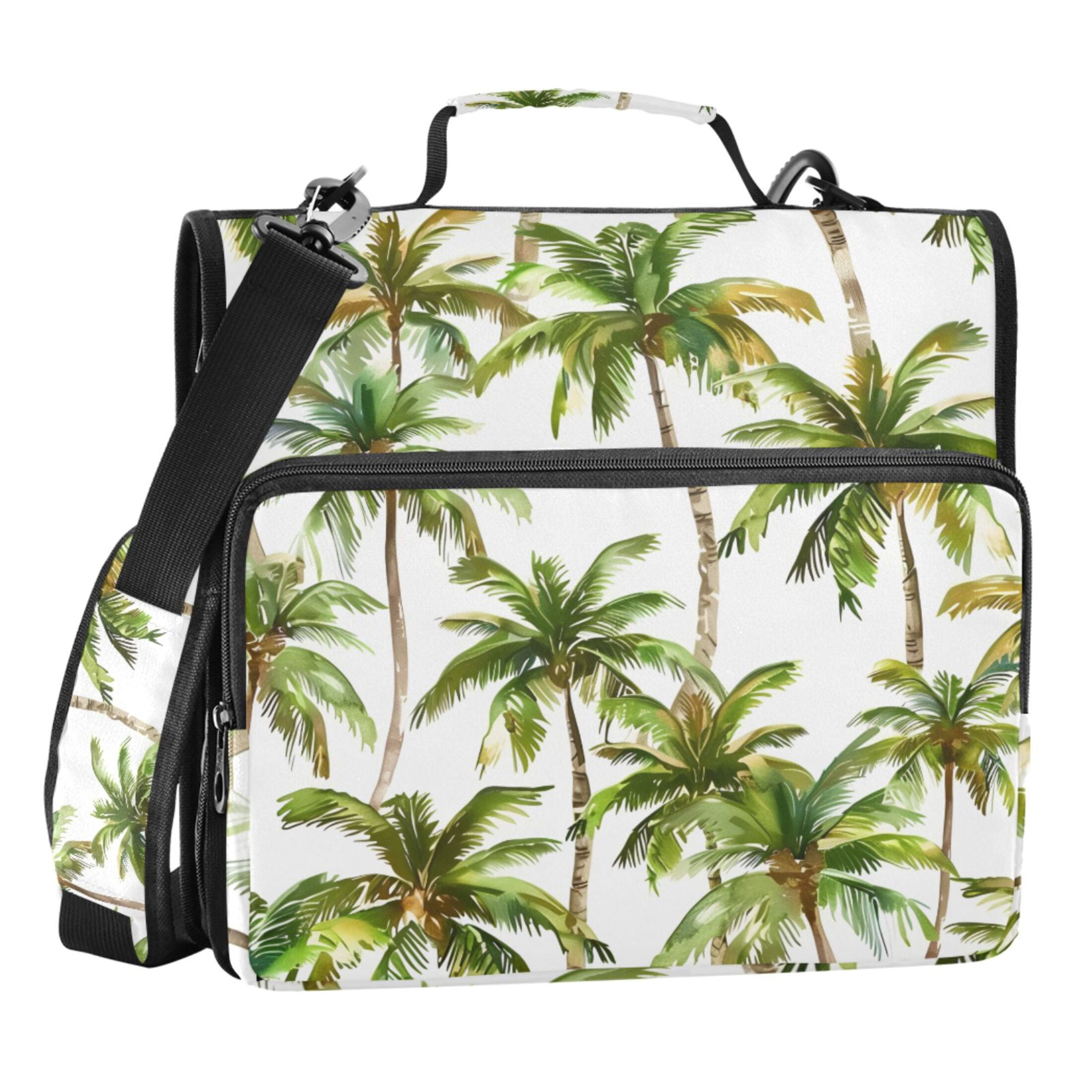 ALAZA Zipper Binder Palm Trees Summer 3 Ring Trapper Keeper File Folder ...