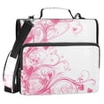 ALAZA Zipper Binder Pink Hearts Swirls 2 in 3 Ring Trapper Keeper 500 ...
