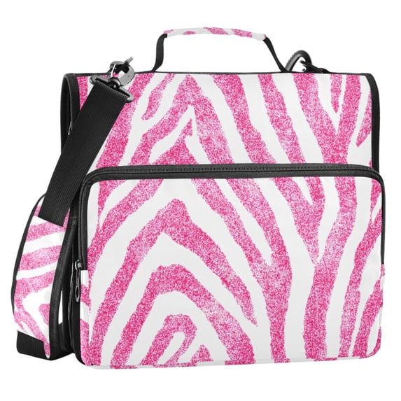 ALAZA Zipper Binder Pink Zebras Pattern 2 in 3 Ring Trapper Keeper 500 ...