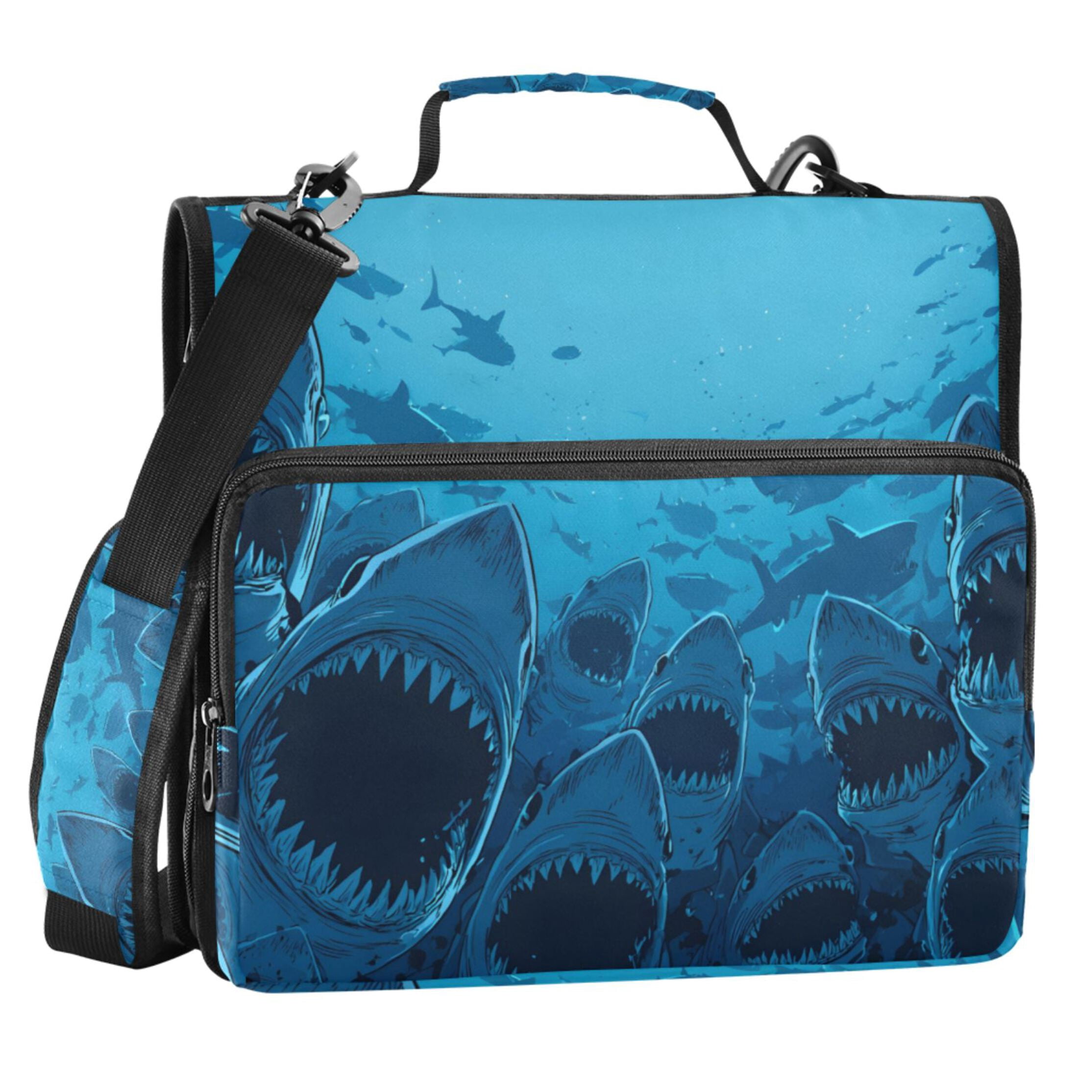 ALAZA Zipper Binder Sharks Group 2 in 3 Ring Trapper Keeper 500 Sheet ...