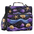 ALAZA Zipper Binder Starfish Seashells 2 in 3 Ring Trapper Keeper 500 ...