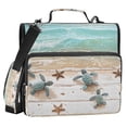 ALAZA Zipper Binder Summer Turtle on Wood 2 in 3 Ring Trapper Keeper ...