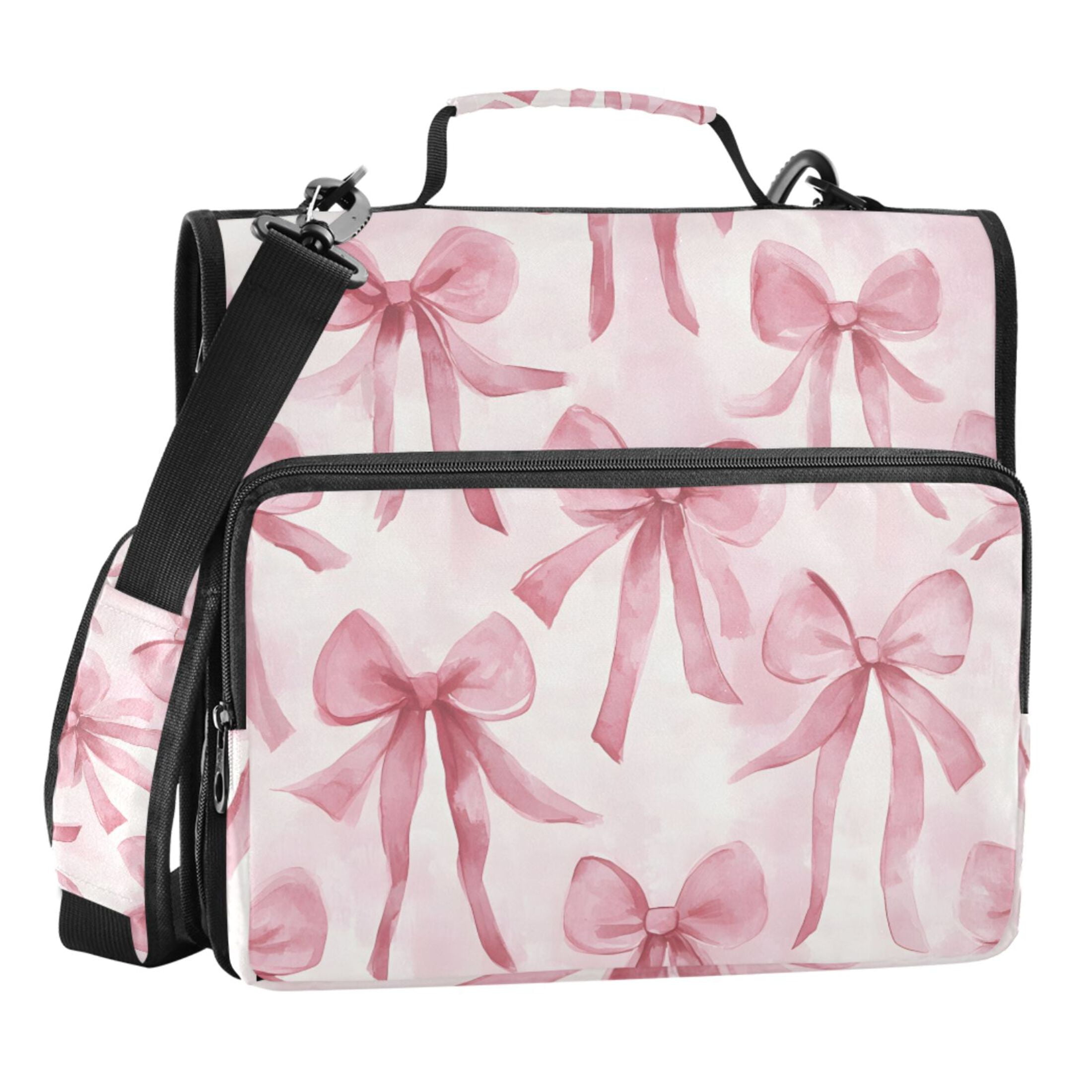 ALAZA Zipper Binder Watercolor Bow 1.5 inch 3 Ring 500 Sheet Capacity ...
