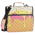 ALAZA Zipper Binder Yellow Ice Cream 2 in 3 Ring Trapper Keeper 500 ...