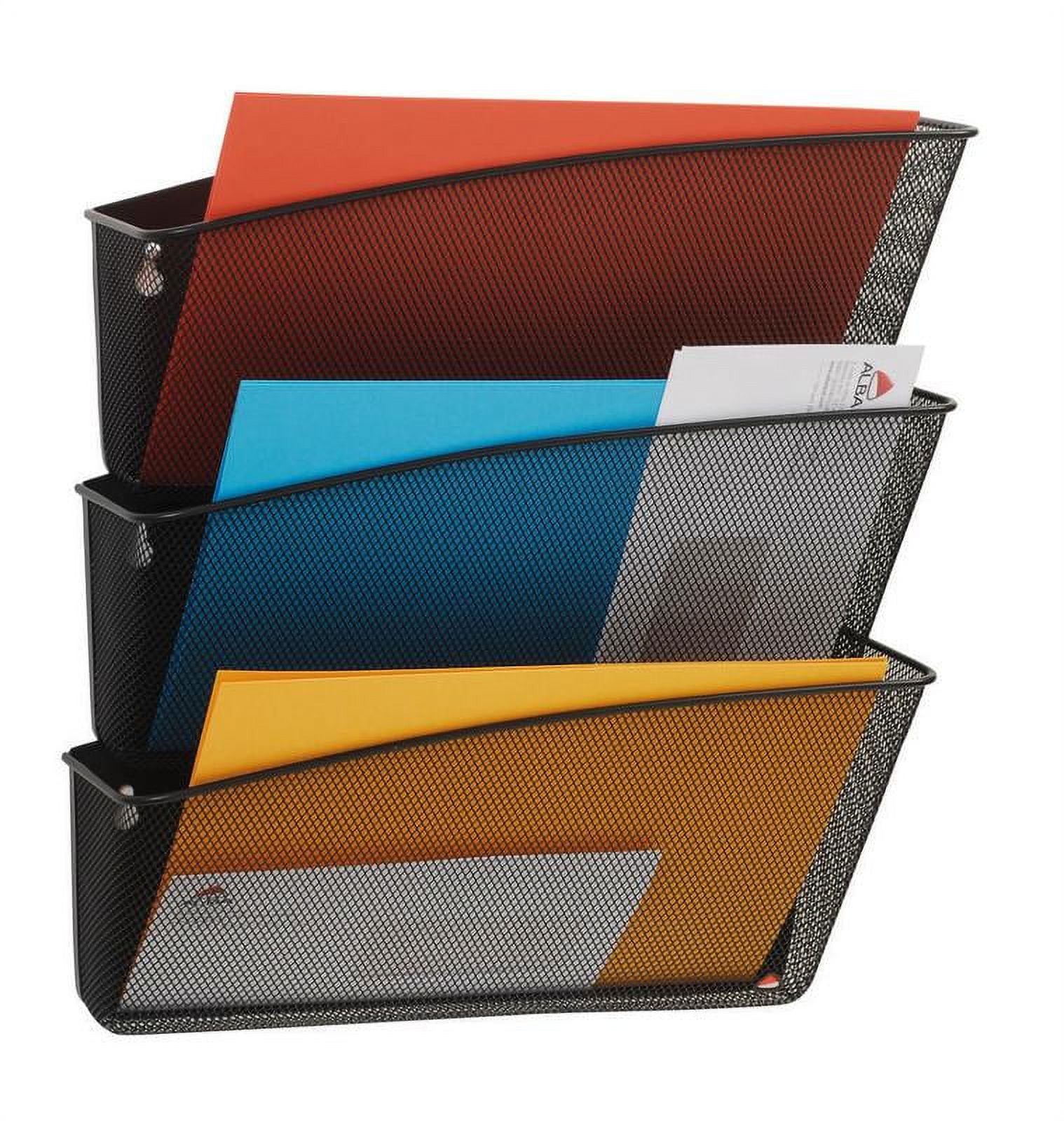 ALBA - Mesh 3 pocket wall file set - Black - Walmart.com
