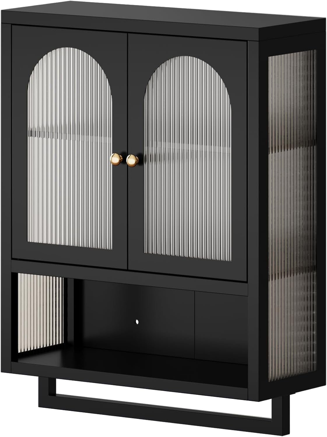 ALBAD Bathroom Cabinet Wall Mount,Metal Medicine Cabinet Wall Mounted with Glass Doors,Bathroom ...