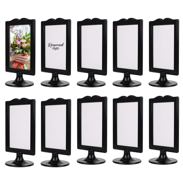 ALBEN Elegant Double Sided Standing Picture Frames - (Black, 10 count ...