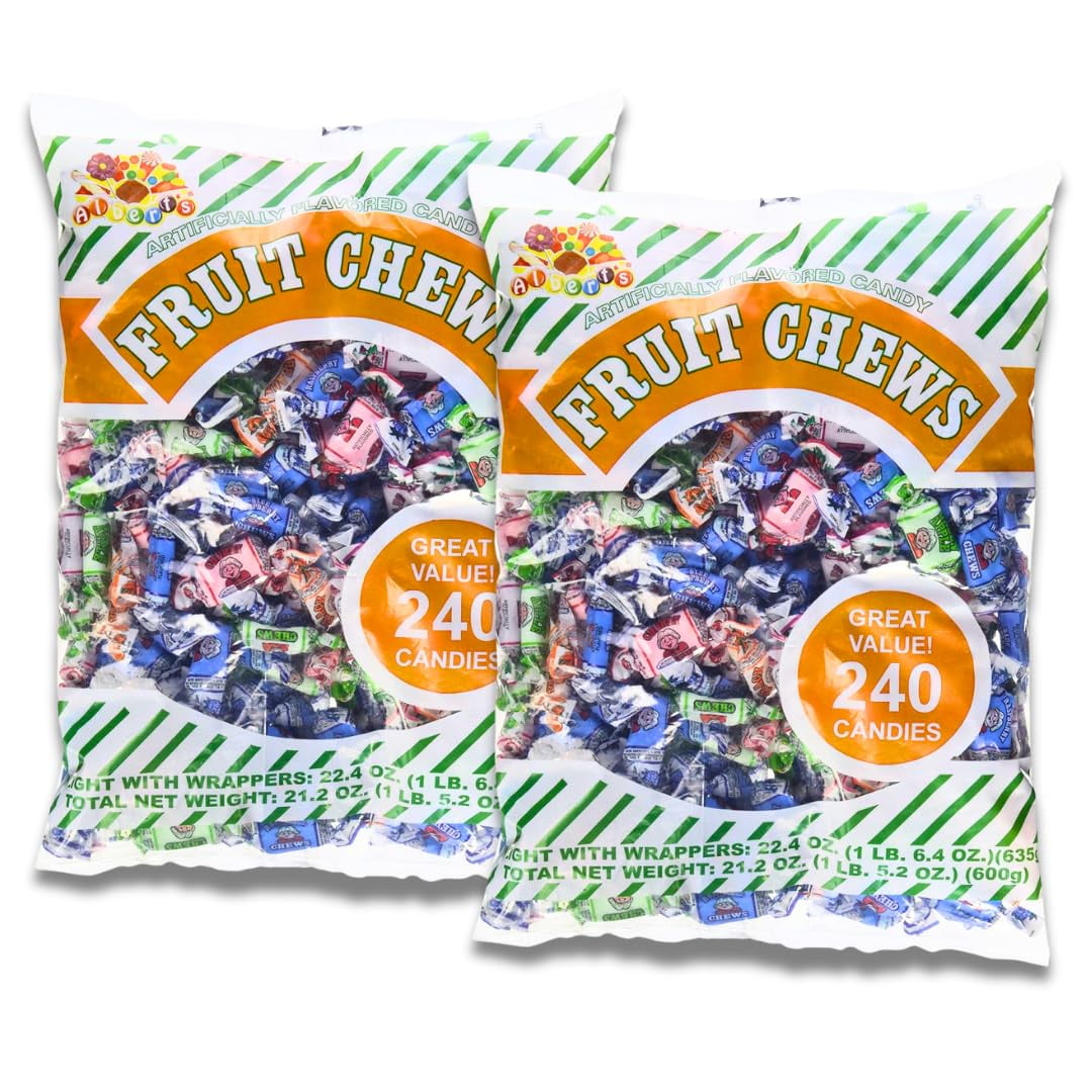 ALBERT'S Candy Assorted Fruit BCF26 Chews Candy, Individually Wrapped ...