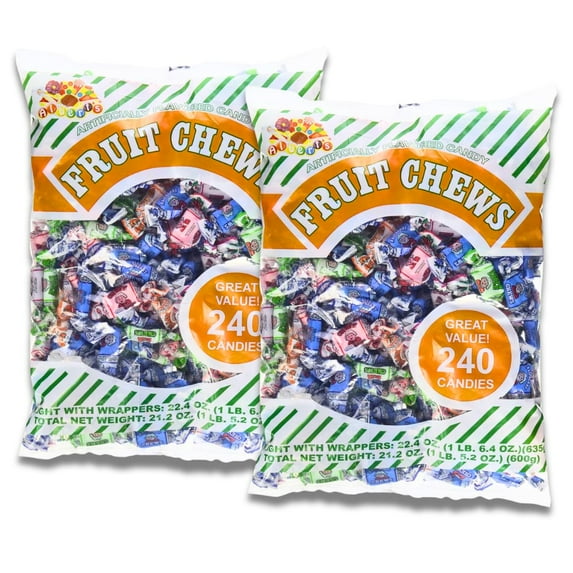 ALBERT'S Candy Assorted Fruit BCF26 Chews Candy, Individually Wrapped ...