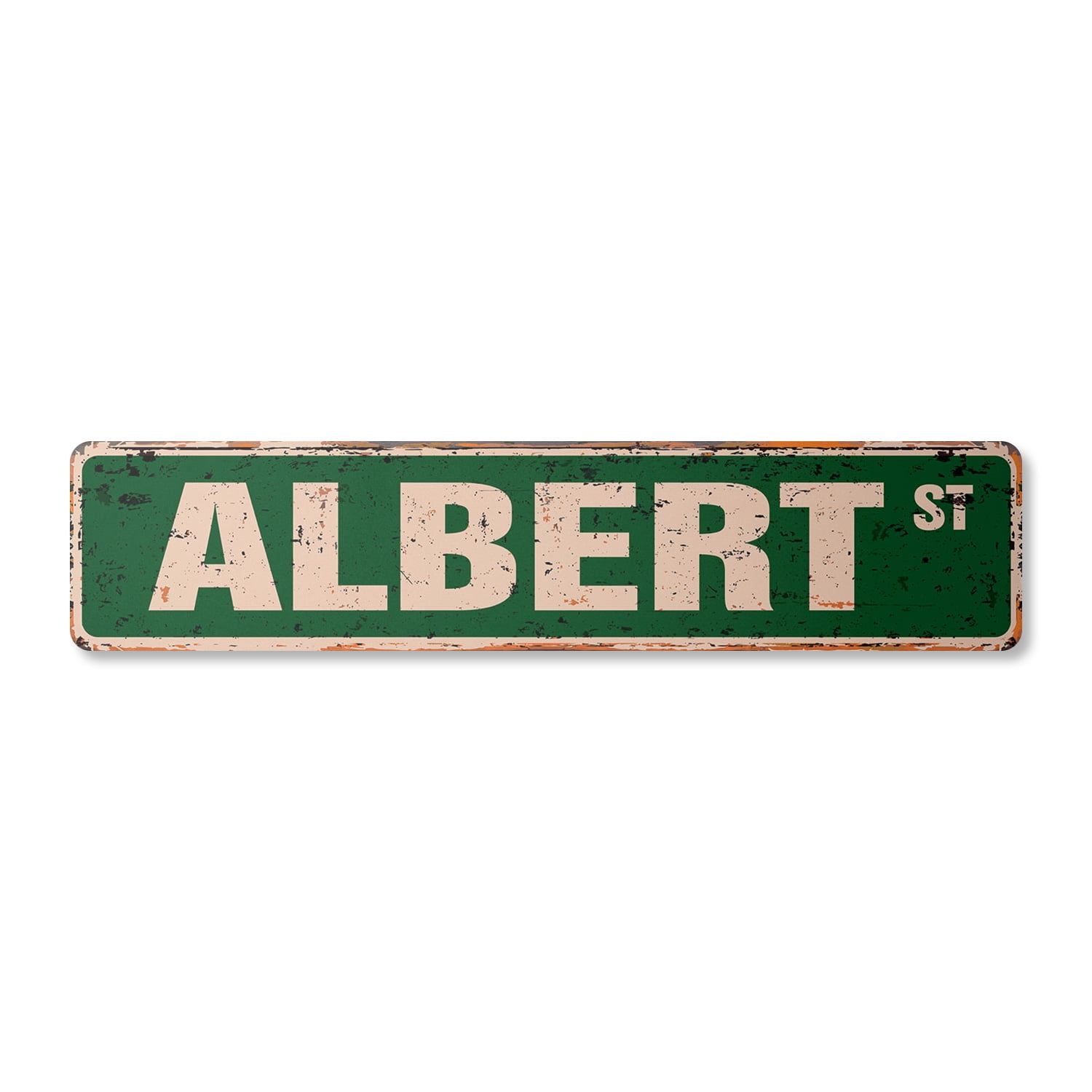 ALBERT Vintage Plastic Street Sign Childrens Name Room Sign | Indoor ...