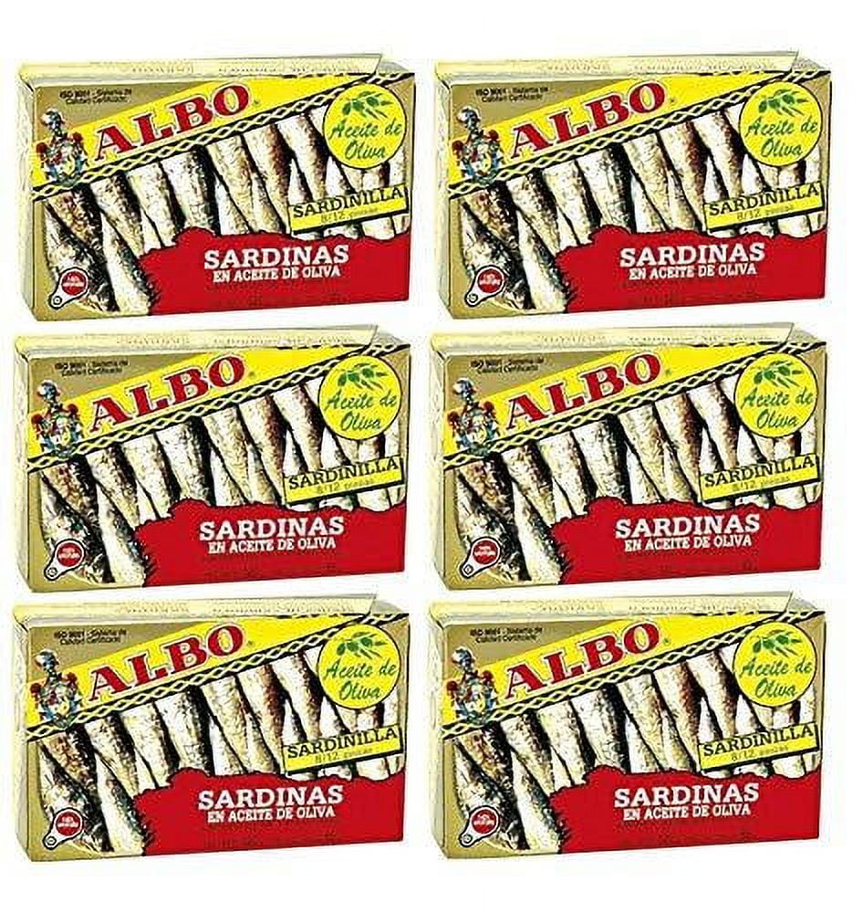 ALBO Sardines in Olive Oil 120g. Pack 6 Units - Walmart.com