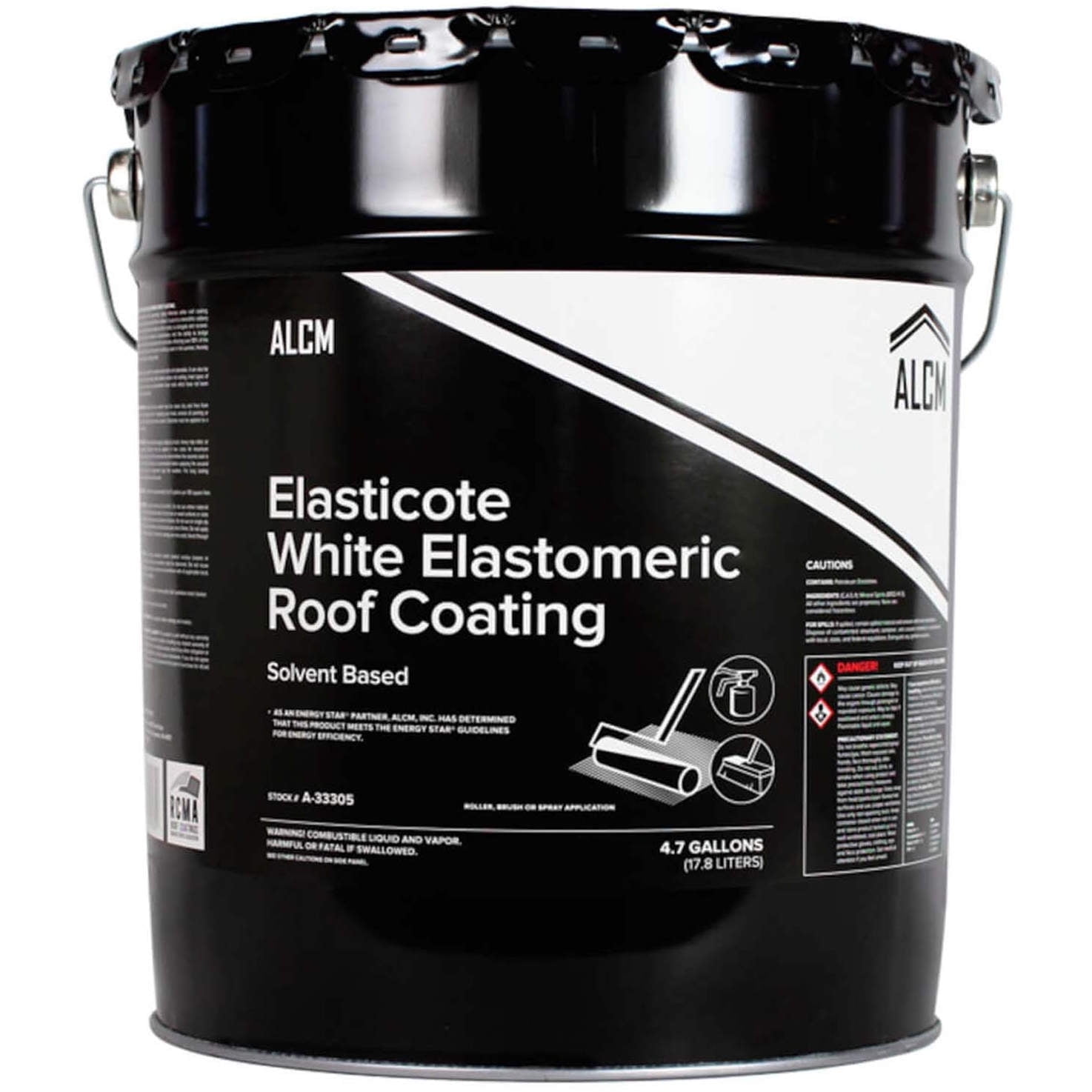 ALCM Elasticote White Elastomeric Roof Coating (Solvent-Based ...