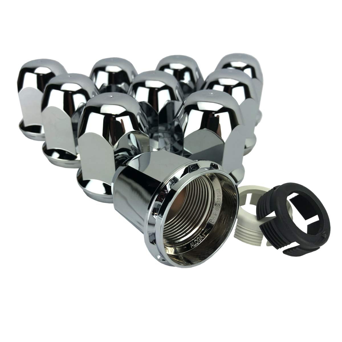 ALCOA 10 33mm Hex Flange Hug A Lug Nut Covers with Inner Clamps ...