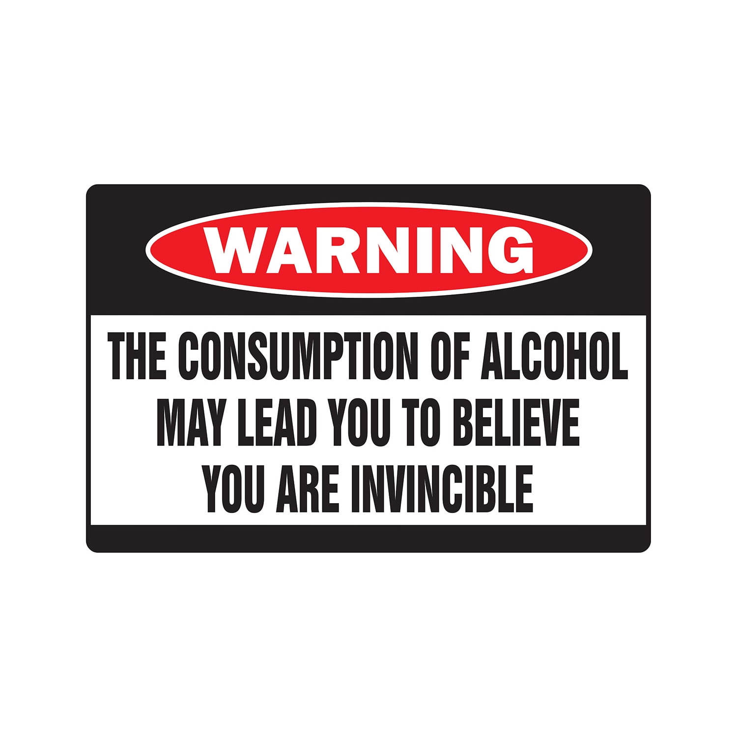ALCOHOL MAY LEAD TO.. Warning Decal lounge - Walmart.com