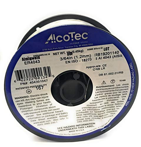 ALCOTEC ER4043 Spool general purpose aluminum welding wire size (3/64 ...