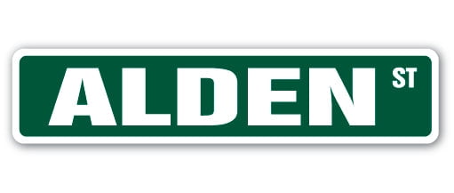 ALDEN Street Sign Childrens Name Room Sign | Indoor/Outdoor | 30" Wide ...