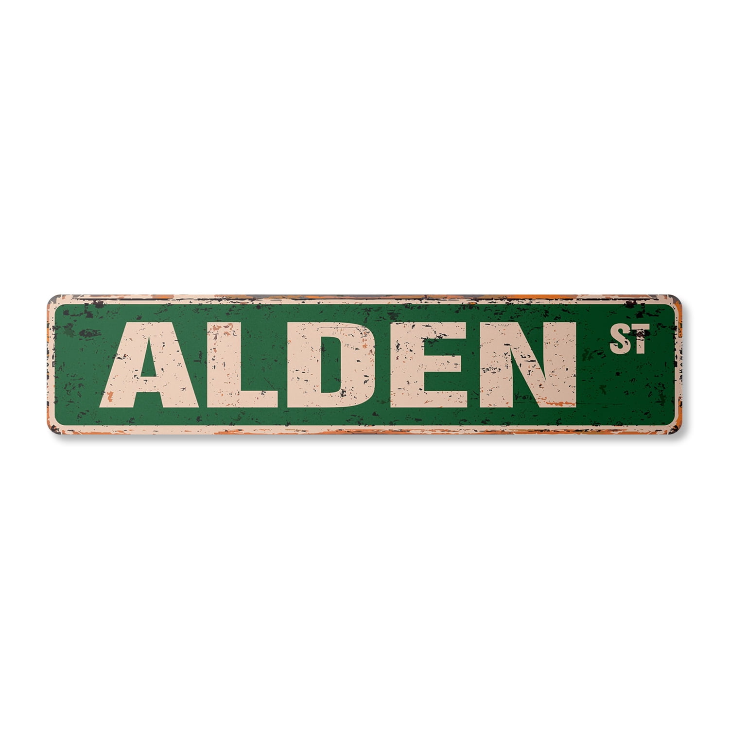 ALDEN Vintage Plastic Street Sign Childrens Name Room Sign | Indoor ...