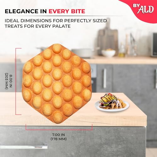 ALDKitchen Bubble Waffle Maker Machine | Professional Egg Waffle Iron ...