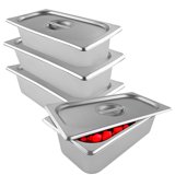 ALDKitchen Heavy-Duty Stainless Steel Steam Table Tanks with Lids ...