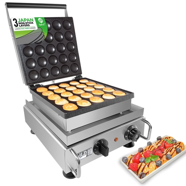 ALDKitchen Mini Dutch Pancake Maker | Electric Poffertjes Grill | 16 ...