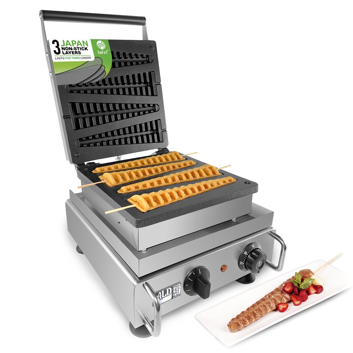 ALDKitchen Stick Waffle Maker | Professional Stainless Steel Waffle ...