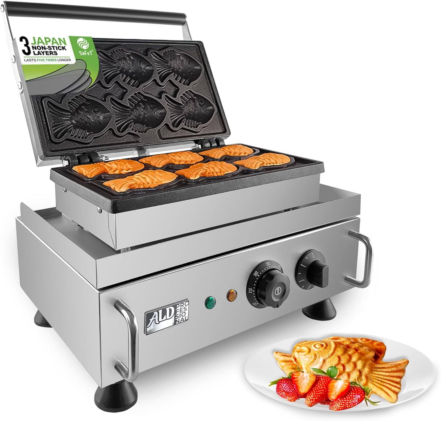ALDKitchen Taiyaki Fish Waffle Maker | Electric Taiyaki Machine | Fish ...