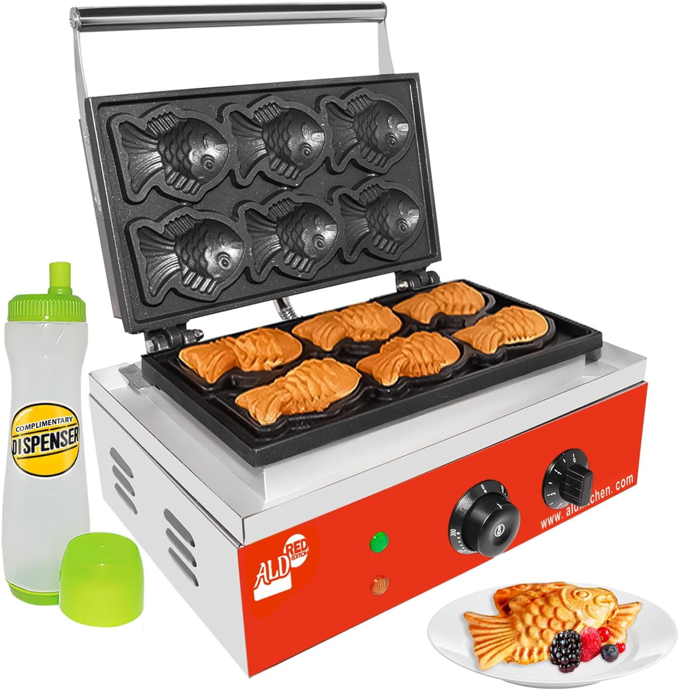 ALDKitchen Taiyaki Fish Waffle Maker | Fish-Shaped Waffle Iron ...