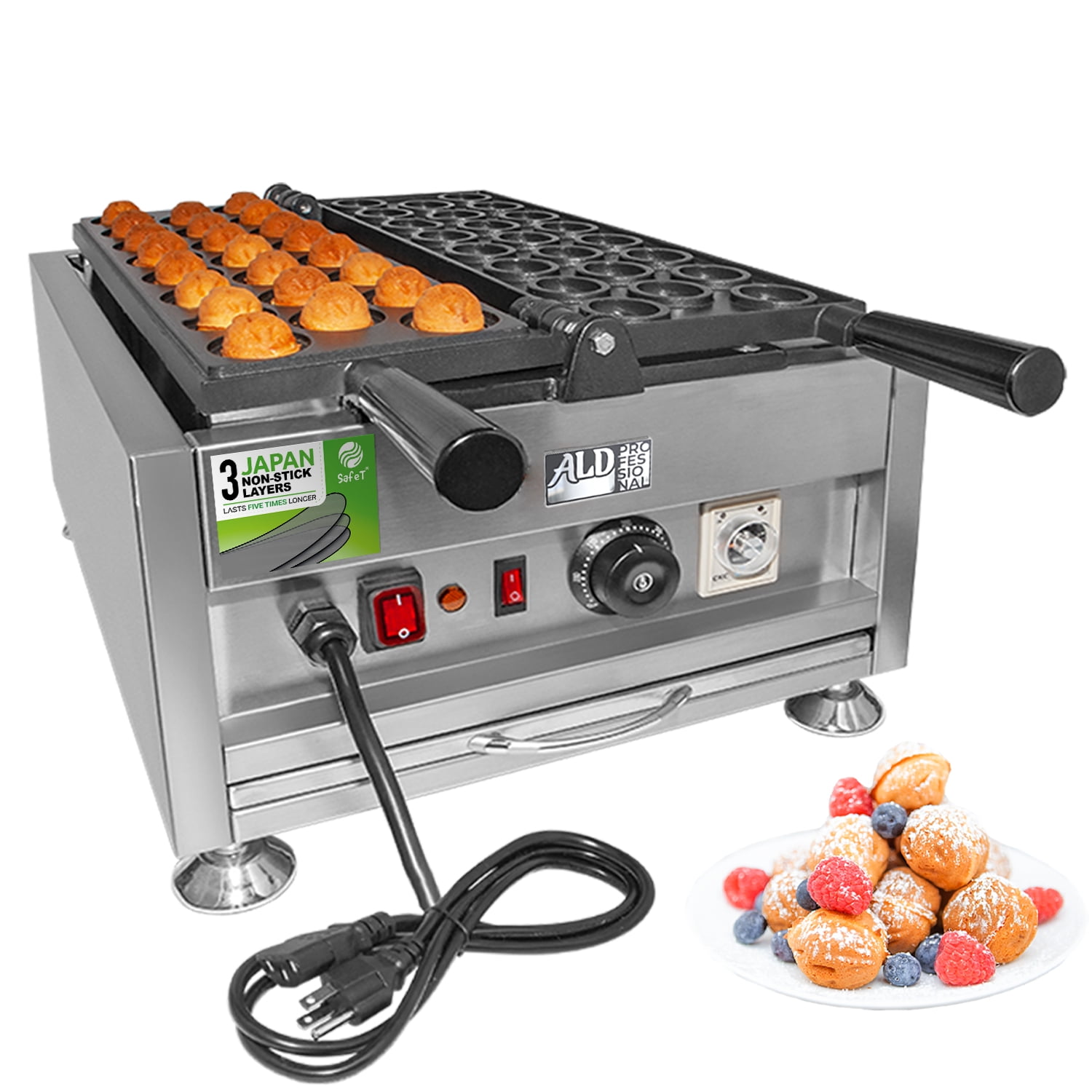 ALDKitchen Walnut-Shape Waffle Maker | Stuffed Waffle Iron | 23 Nut ...