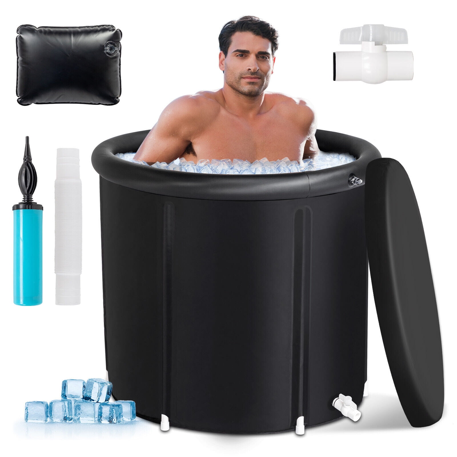 ALDOBF 105 Gal Ice Bath Tub for Athletes - Insulated Cold Plunge Tub ...