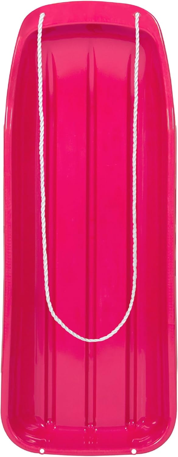 ALDOBF 48in Kids Plastic Toboggan Snow Sled with Pull Rope, Lightweight ...