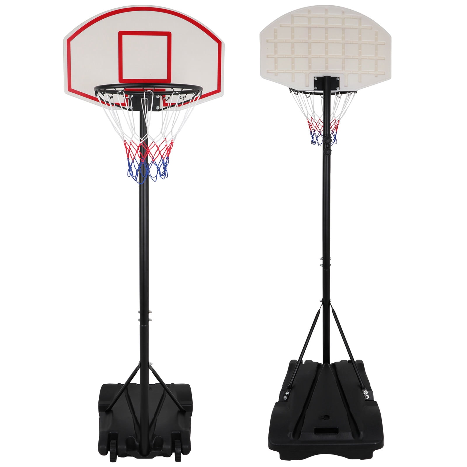 ALDOBF Basketball Hoop Outdoor 5.5-7ft Adjustable, Portable Basketball ...