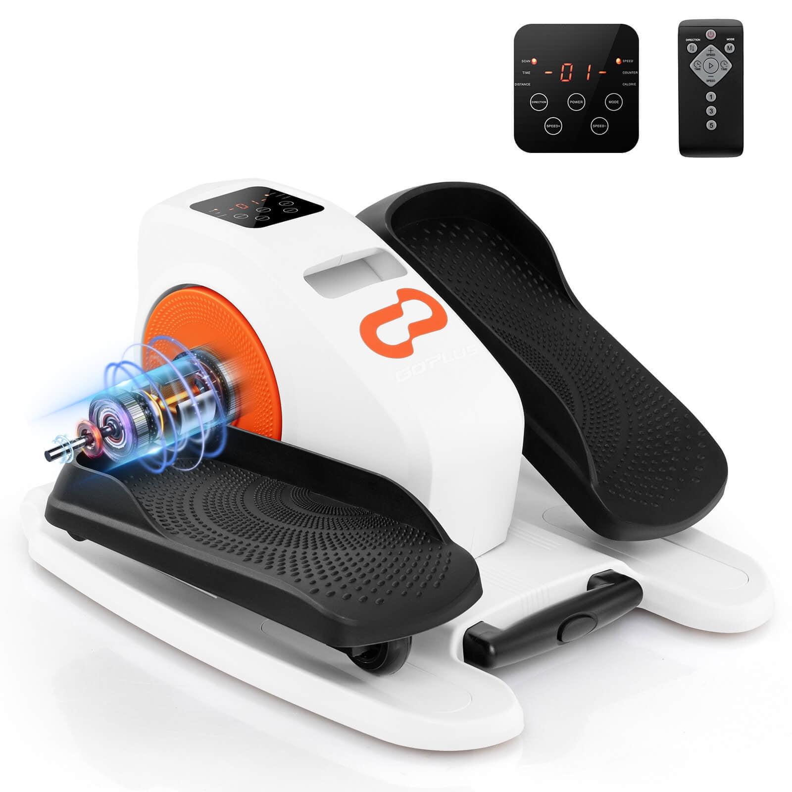 ALDOBF Under Desk Elliptical Machine, Compact Seated Pedal Exerciser ...